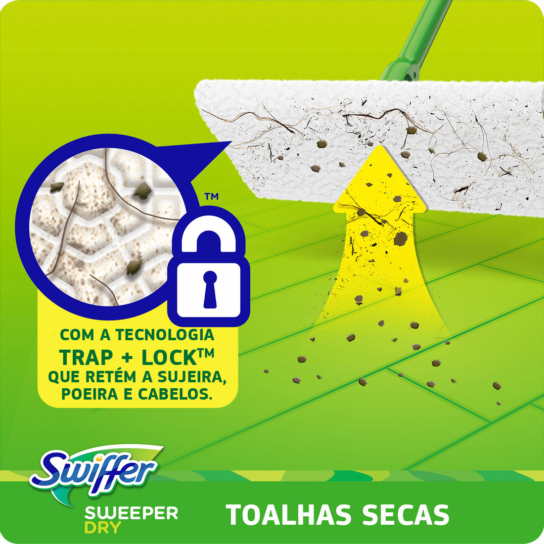 Swiffer Sweeper Dry Refils: Toalhas secas para limpeza de pisos - Refil ...