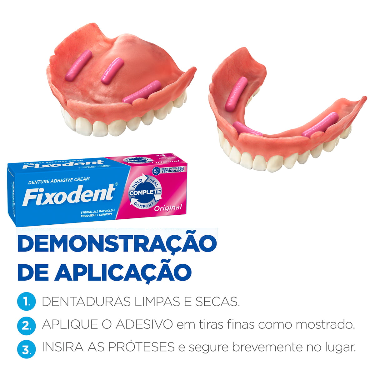 Fixodent Original 68g | Fixação Segura e Duradoura para Próteses ...